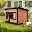 Petscene XL Square Dog House Kennel w/ Lift-up Roof 3 Doors