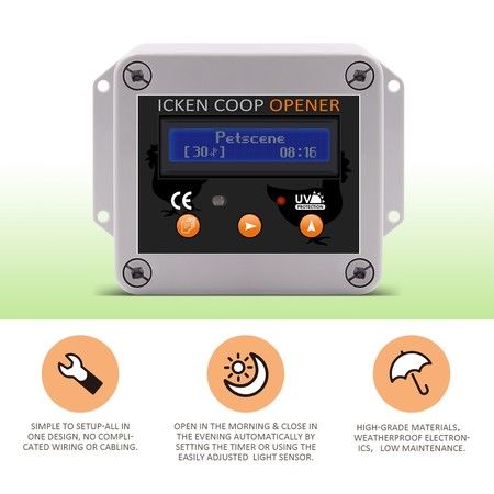 Automatic Chicken Door Opener Coop Auto House Cage Closer Controller ...