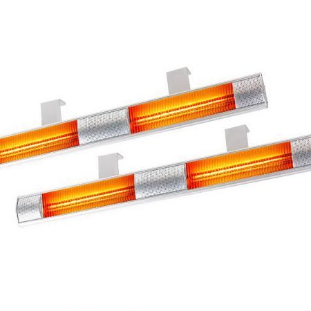 Devanti 2 x 3200W Electric Radiant Strip Patio Heater Panel Halogen ...