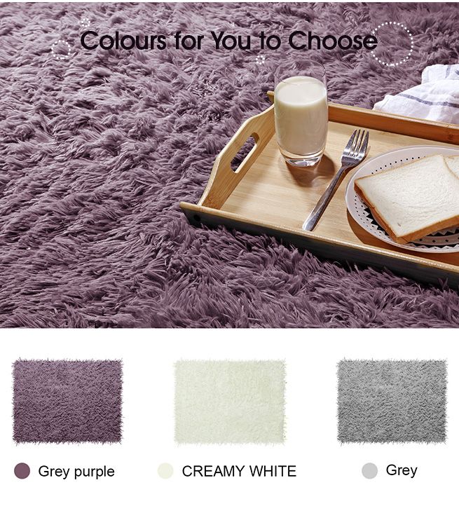 2x3m Fluffy Shaggy Rug Carpet Soft Area Rug Anti-Slip Floor Mat for ...