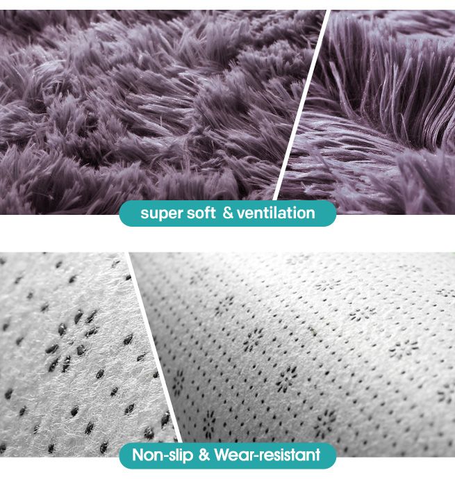 2x3m Fluffy Shaggy Rug Carpet Soft Area Rug Anti-Slip Floor Mat for ...