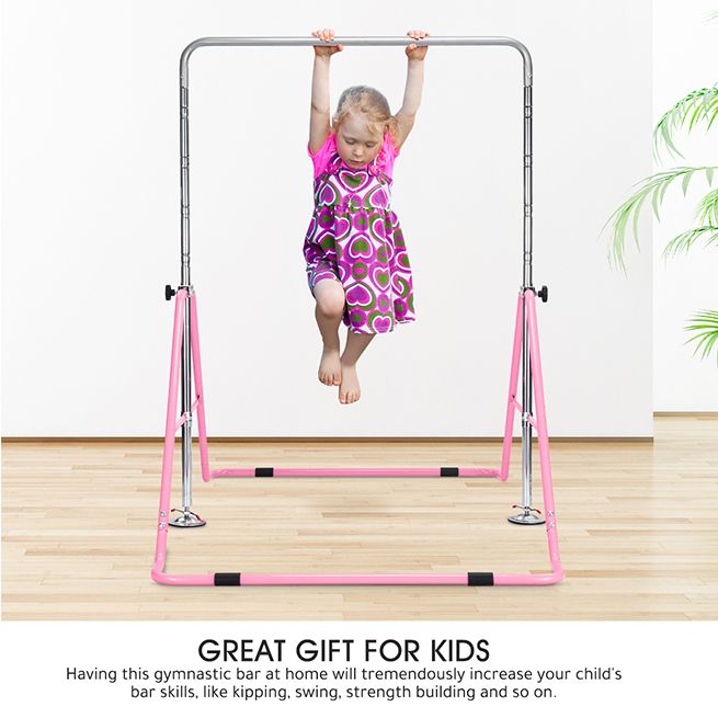 Genki Gymnastics Training Bar Height Adjustable Horizontal Bar for Kids ...