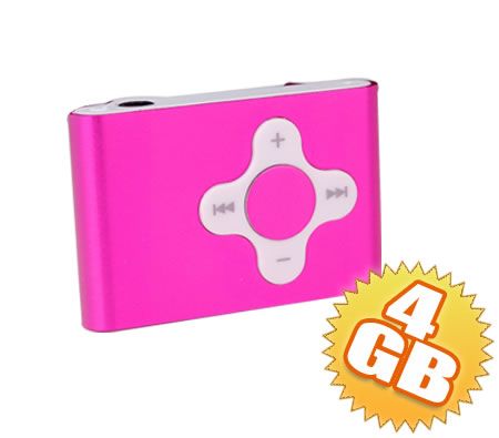 4GB Mini MP3 Player in Pink