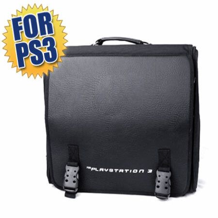 Black Carry Bag Console Case for Sony Playstation 3