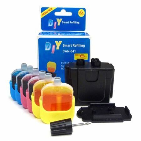 DIY Ink Refill Kit for Canon CL41 / CL51 Printer Cartridge - 2 Refills ...