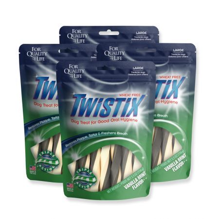 4X Twistix Dental Sticks - Vanilla Mint Flavor Large