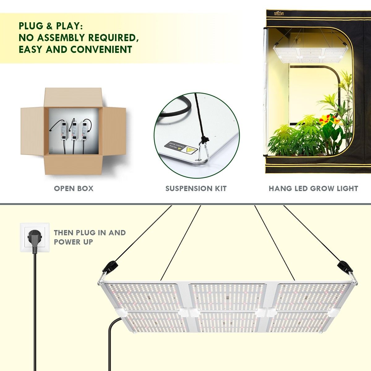 6000W Full Spectrum LED Plant Grow Light Samsung LM301B Growing Lamp ...