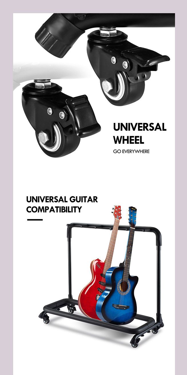 Melodic Multiple Guitar Stand 5 Holder Guitar Rack Foldable Portable ...