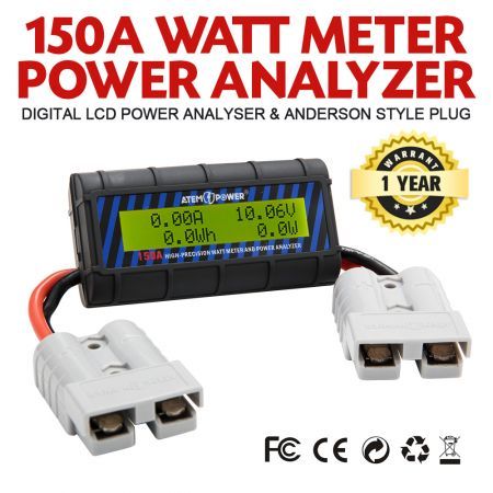 150 AMP Digital Volt Watt Meter Caravan 4x4 Camping Solar 12V Ammeter ...