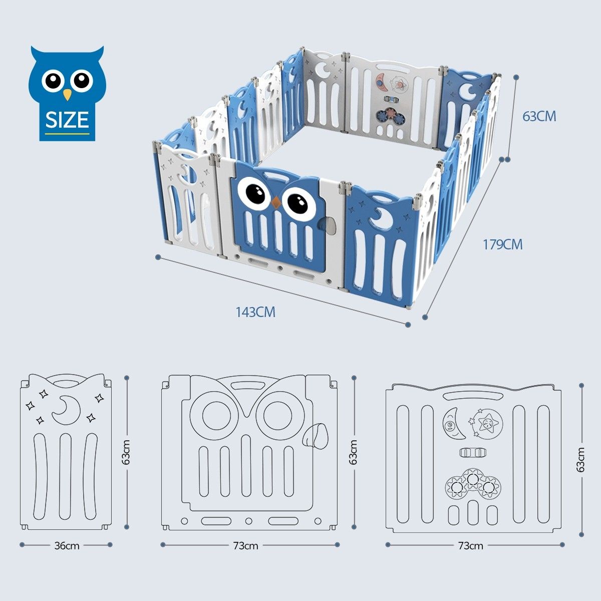 Baby Playpen Fence Child Safety Gate Kids Enclosure Activity Centre ...