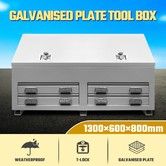 130x60x80cm 4 Drawer Truck Ute Tool Box Storage Toolbox White