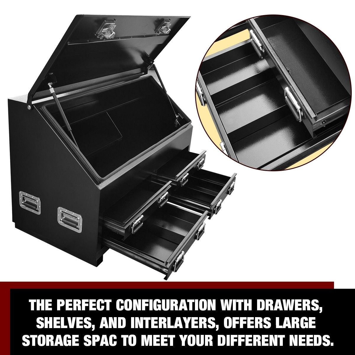 4 Drawer Heavy Duty Truck Tool Box Ute Trailer Storage Toolbox ...
