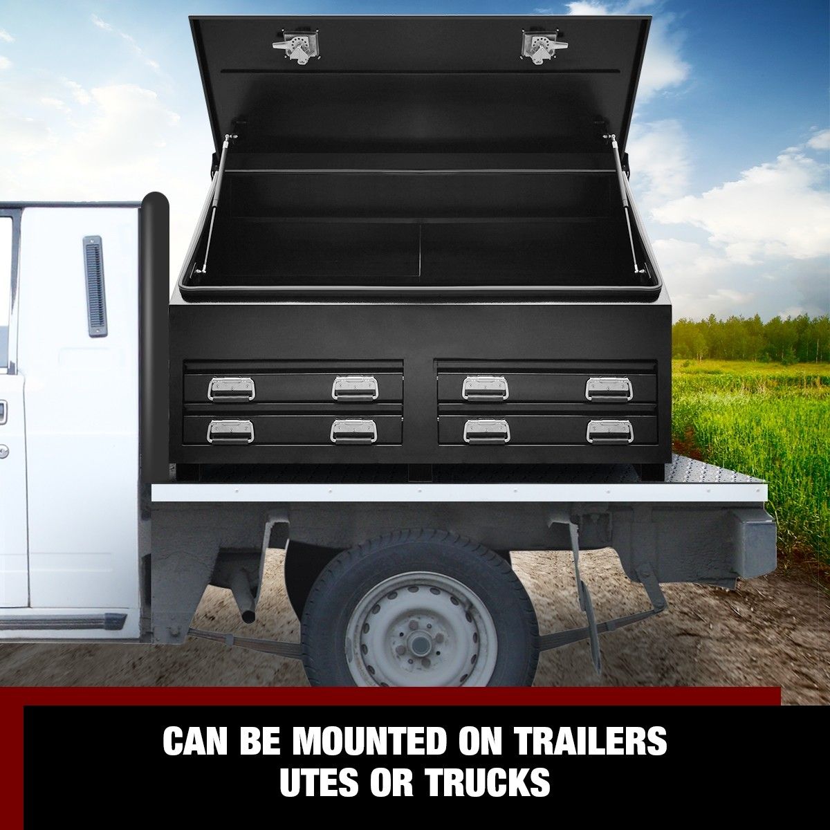 4 Drawer Heavy Duty Truck Tool Box Ute Trailer Storage Toolbox ...