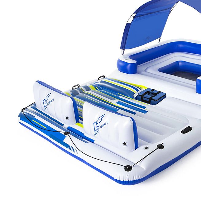 Bestway 3.89mx2.74m Inflatable Tropical Breeze 6 Person Floating Island ...