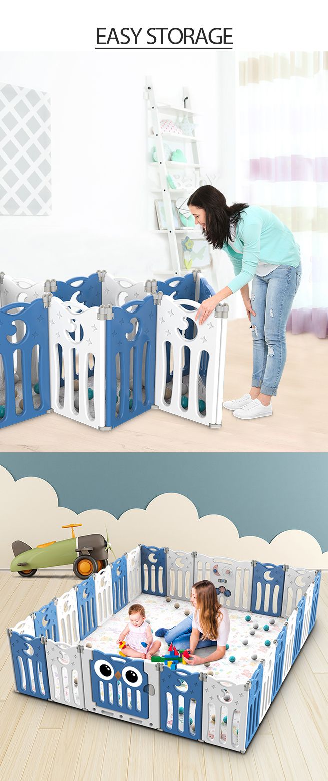 Baby Playpen Fence Room Safety Gate Child Enclosure Kids Activity ...
