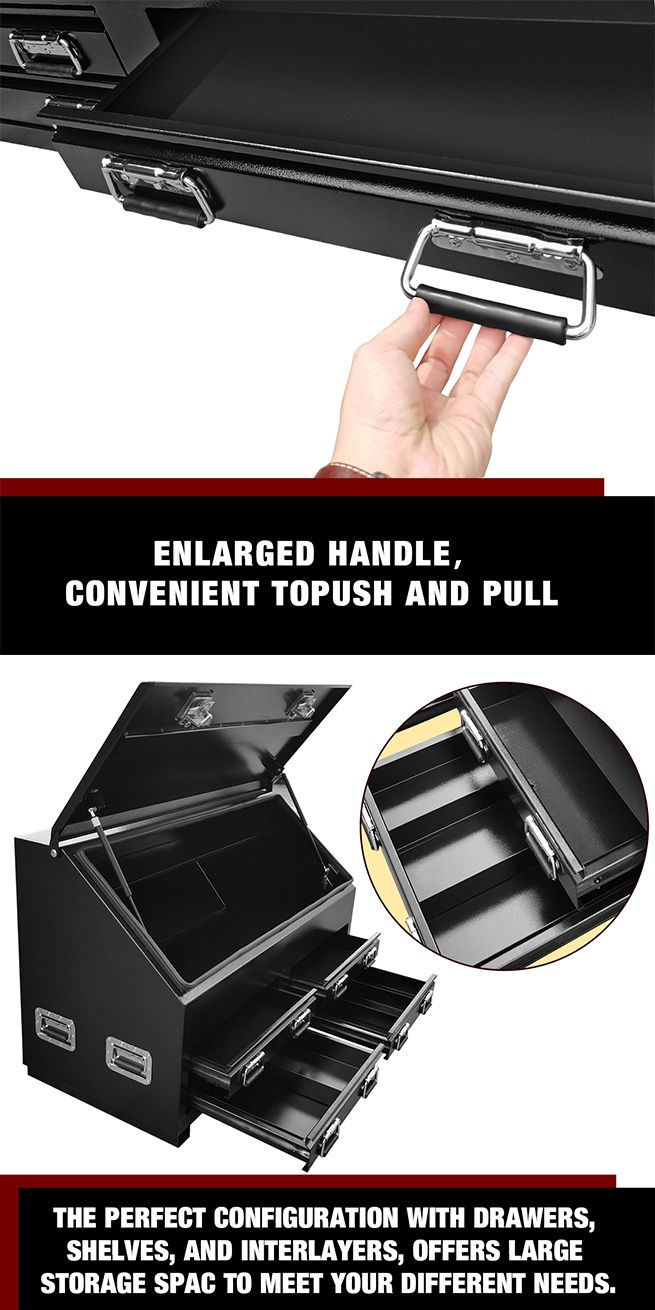 4 Drawer Heavy Duty Truck Tool Box Ute Trailer Storage Toolbox ...