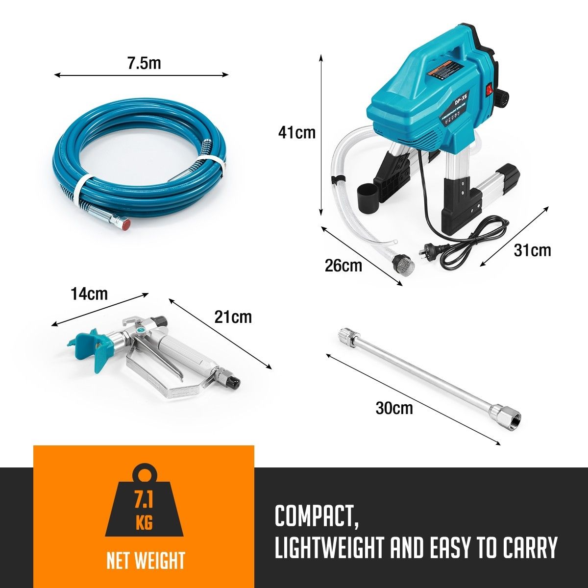 1200W Airless Paint Sprayer Gun Sprayer Spray Paint Machine | Crazy Sales