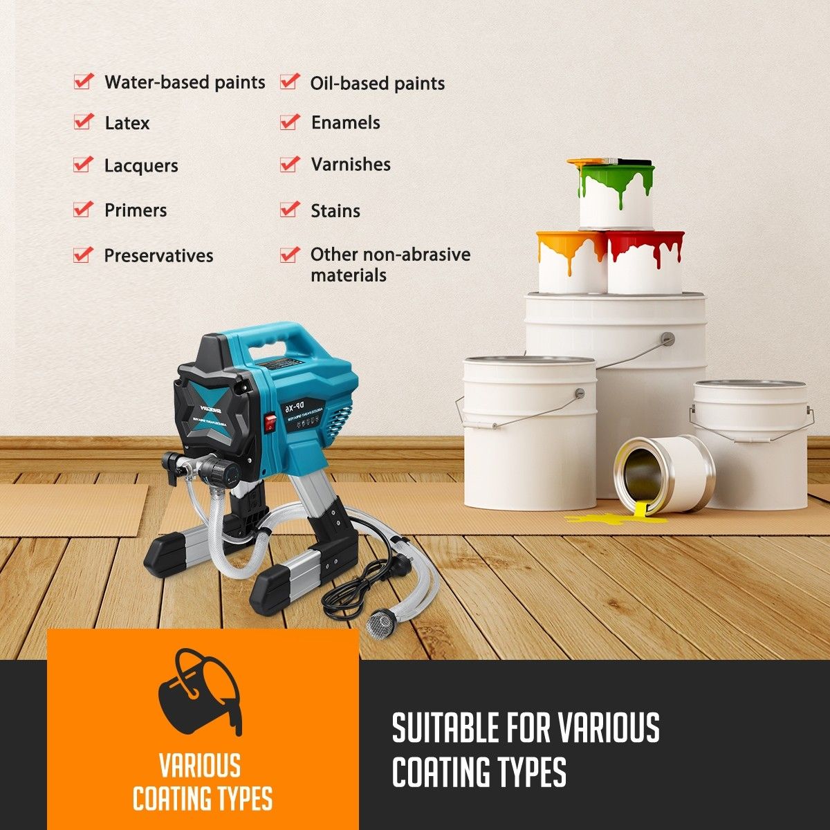 1200W Airless Paint Sprayer Gun Sprayer Spray Paint Machine | Crazy Sales