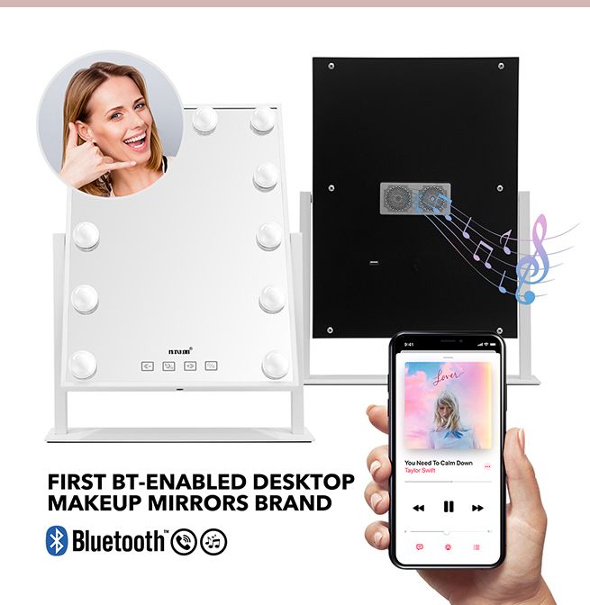 Maxkon 12 LED Lighted Makeup Mirror Hollywood Vanity Mirror with ...