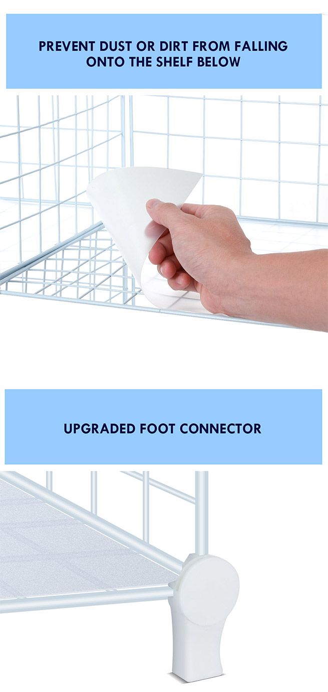 20 Cubes Metal Wire Grid Storage Shelf Modular Organizer DIY Storage ...