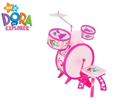 Dora the Explorer Large 4-in-1 Jazz Drum Set Kids Music Toy Playset