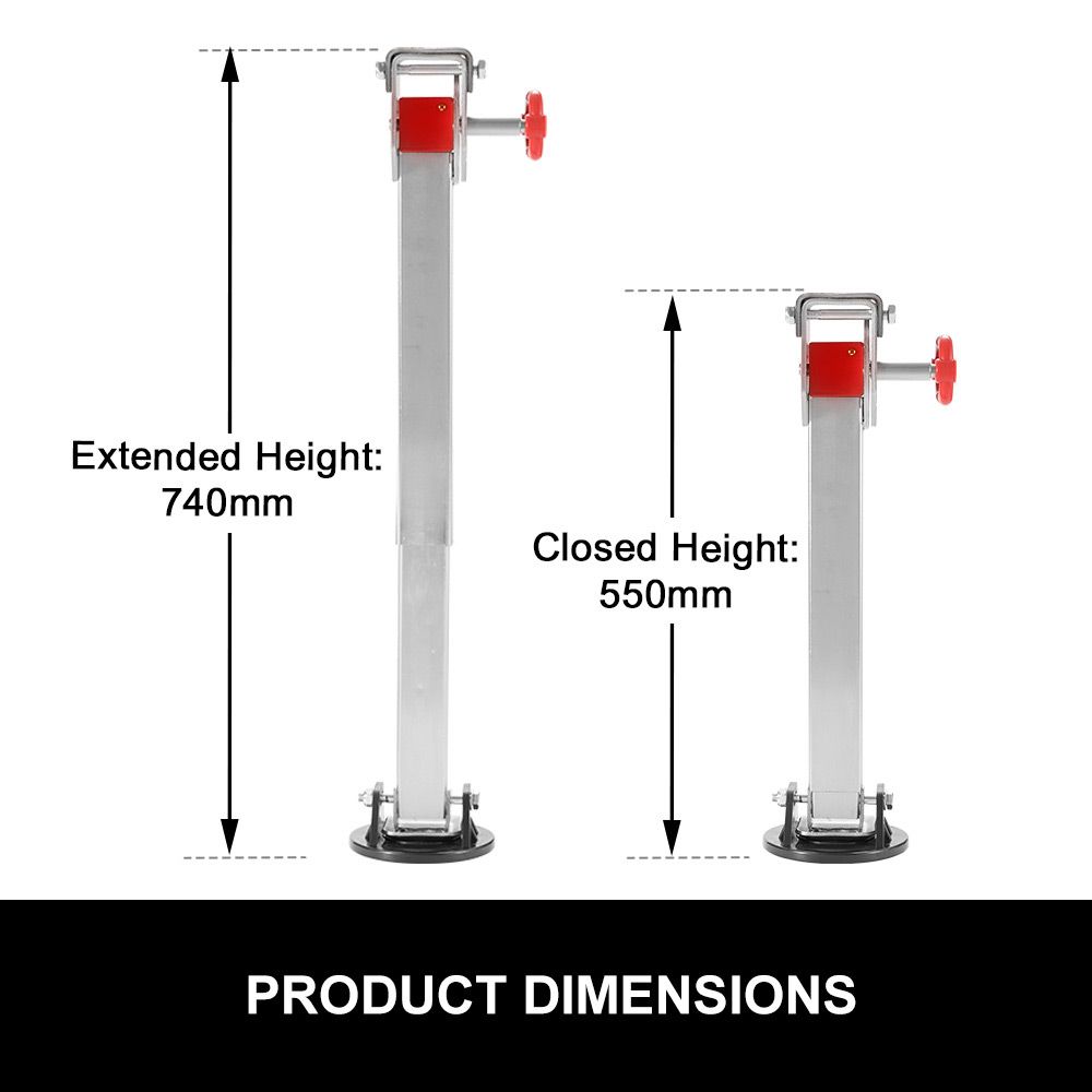 2x 740mm Drop Down Corner Steadies Stabilizer Legs Caravan Camper ...