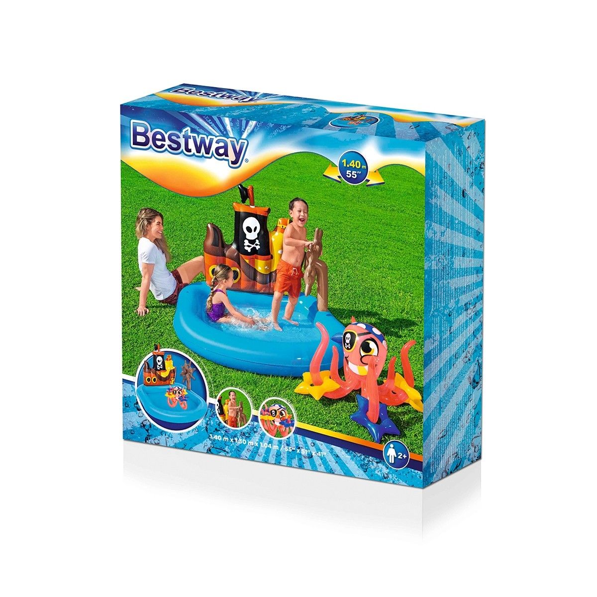 Bestway Inflatable Kiddie Pool Blow Up Tug Boat Play Pool Children Kids ...