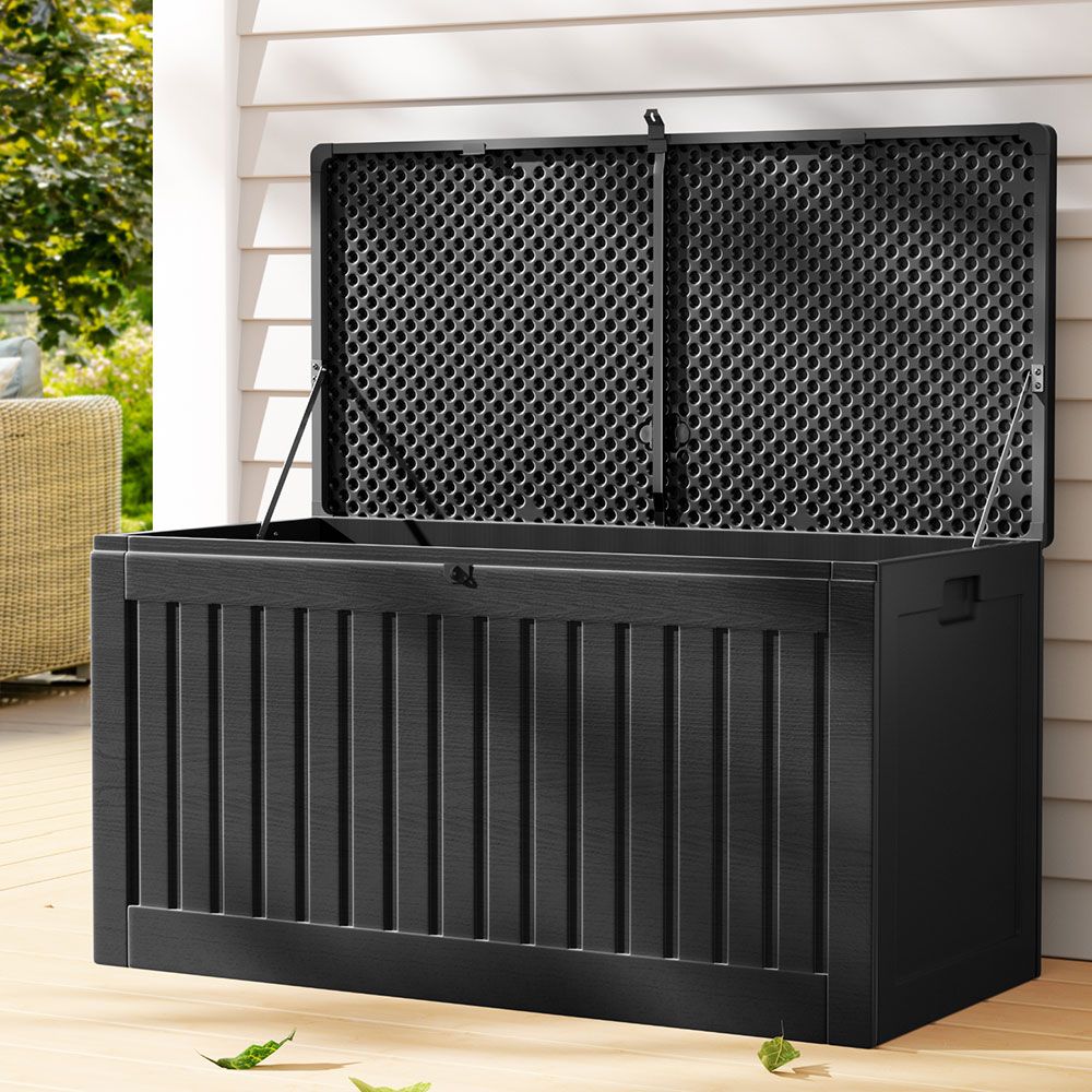 Gardeon Outdoor Storage Box 270L Container Lockable Garden Bench Tool ...