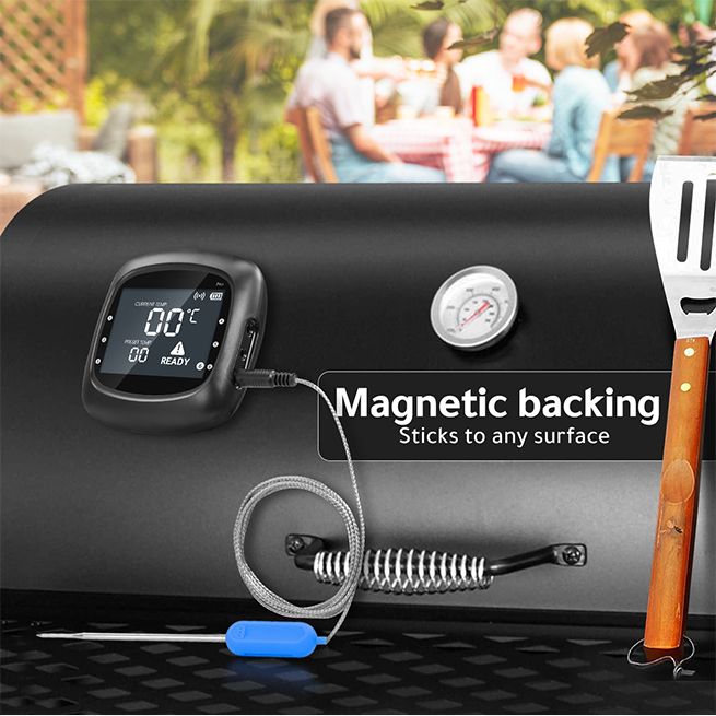 Wireless Smart BBQ Meat Cooking Thermometer Bluetooth with 6 Probes and ...