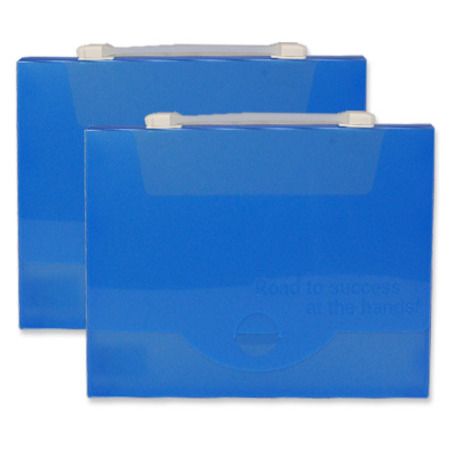 Portable A4 Plastic Document File Folder with Carry Handle x 2