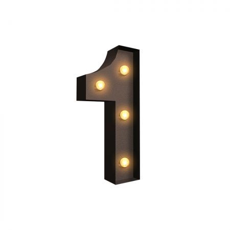 LED Metal Number Lights Free Standing Hanging Marquee Event Party Decor ...