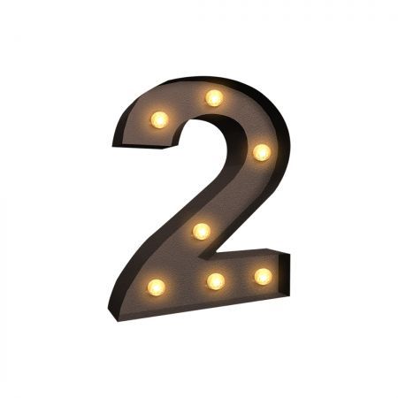 LED Metal Number Lights Free Standing Hanging Marquee Event Party Decor ...