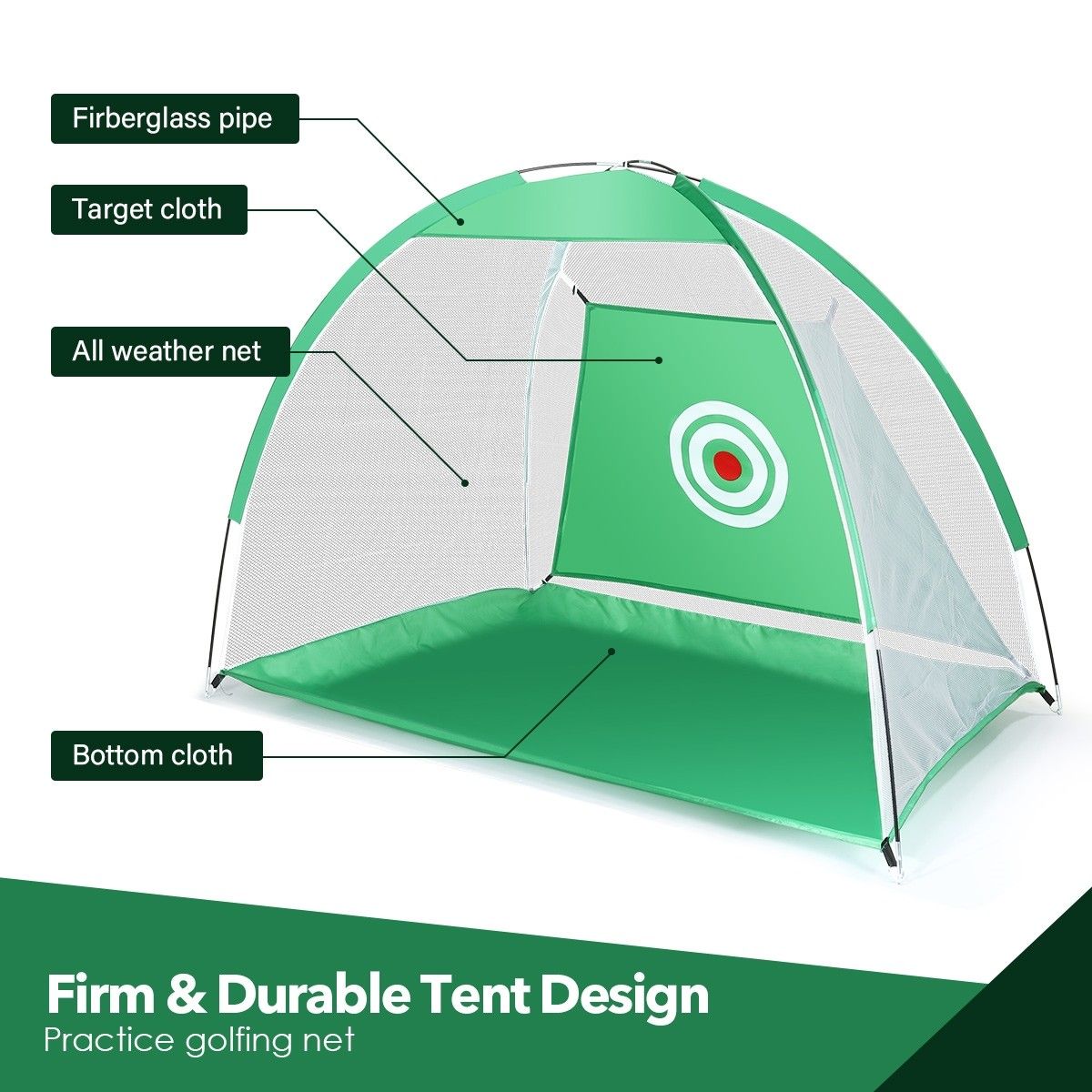 2M Golf Practice Net Hitting Chipping Training Aid Cage for Home ...