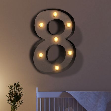 LED Metal Number Lights Free Standing Hanging Marquee Event Party D?cor ...