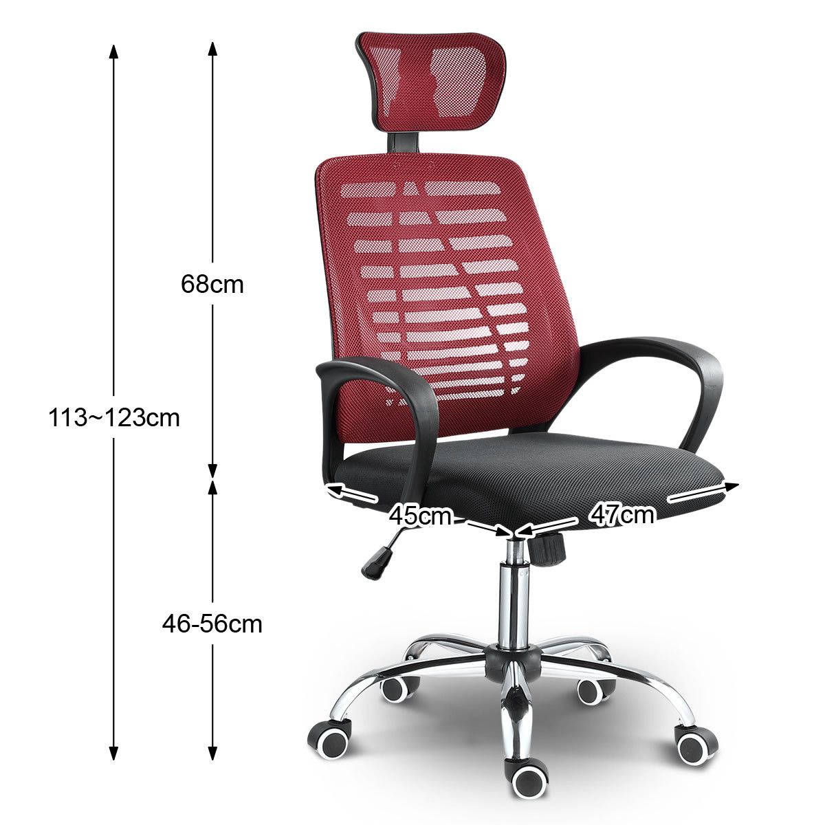 Executive Office Boardroom Computer Chair with Mesh Back, Cushions and ...