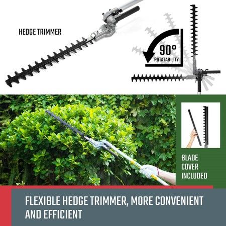 10 In 1 65CC Garden Multi Tool Hedge Trimmer Whipper Snipper Pole ...