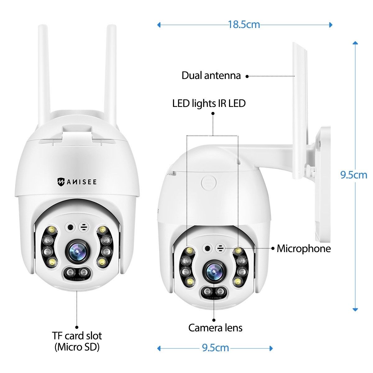Anisee 3MP Security Camera CCTV Camera HD Wireless Home Security IP ...