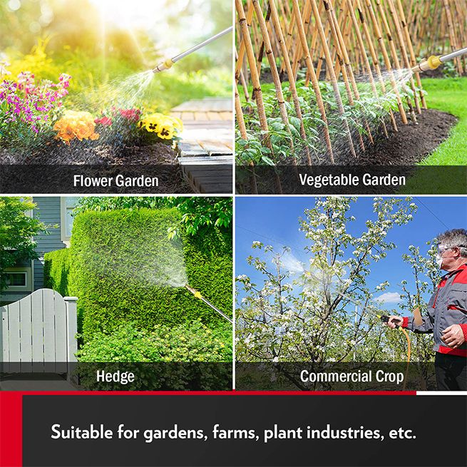 50L High-Pressure Weed Sprayer Jet & Stream Spray Garden Lawn Grass ...