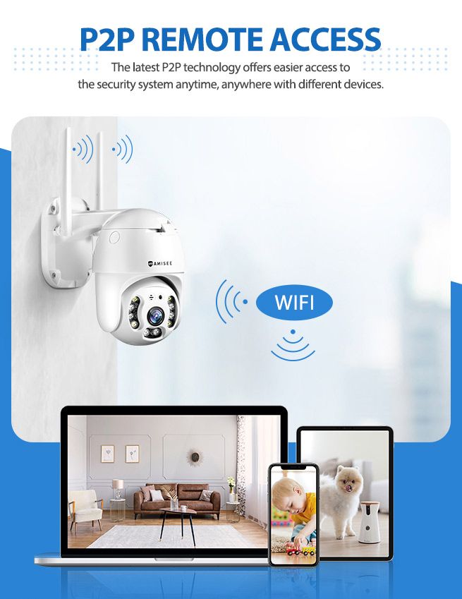 Anisee 3MP Security Camera CCTV Camera HD Wireless Home Security IP ...