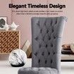 Luxury High Back Velvet Accent Chair Retro Lounge Chair Sofa Couch - Grey