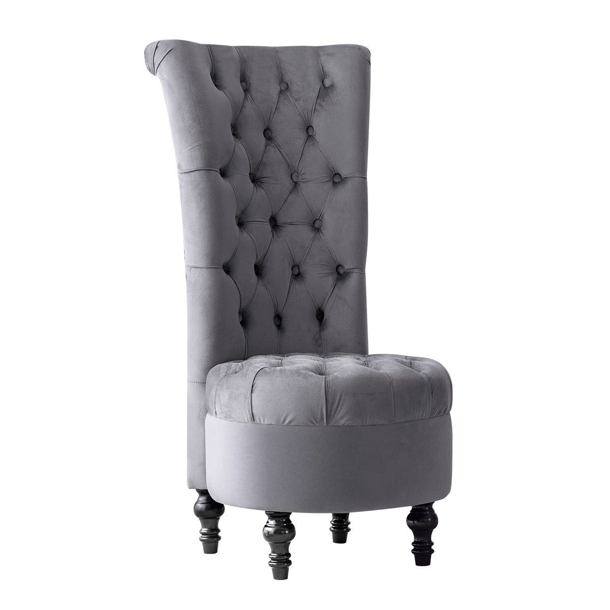 Luxury High Back Velvet Accent Chair Retro Lounge Chair Sofa Couch ...