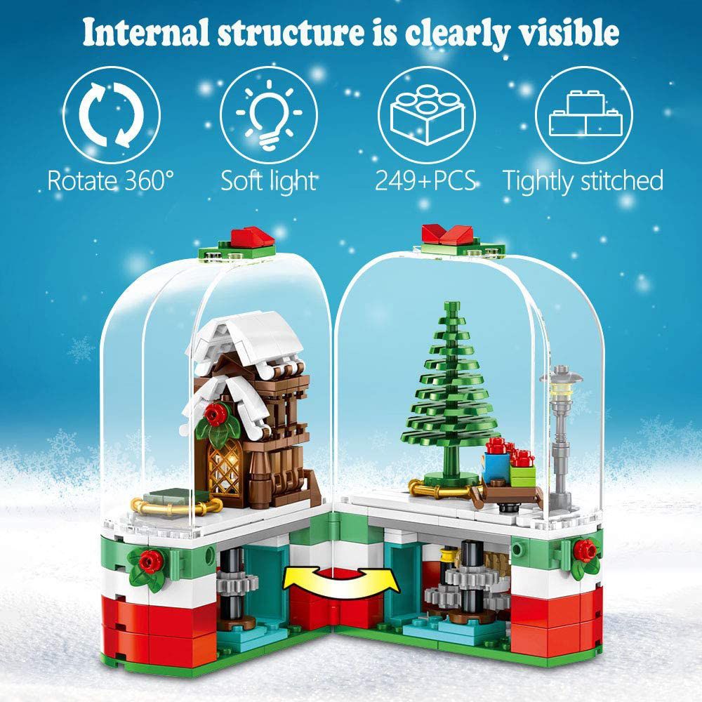 Christmas Building Blocks Set, Santa Claus STEM Construction Building ...