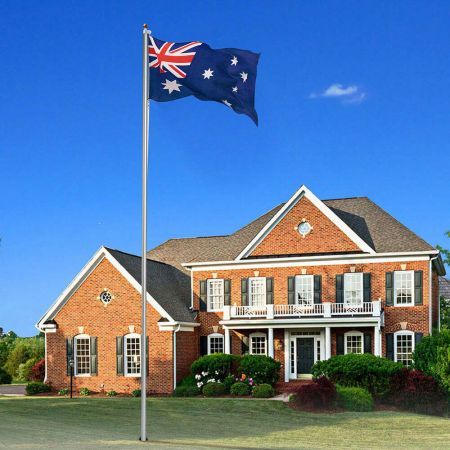 7.6M Aluminium Flag Pole Kit Australian Aussie Sectional 8 Section ...