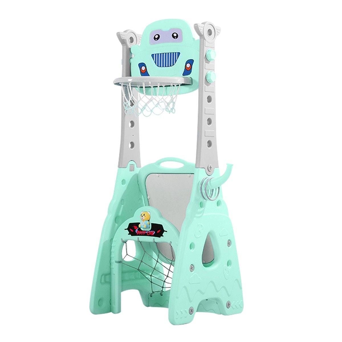 Basketball Hoop Set Kids 7 in 1 Activity Center Soccer Goal Golf Dart ...