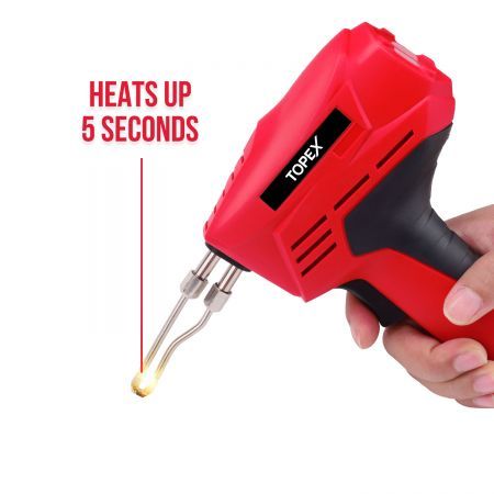 TOPEX Heavy Duty Universal Soldering Gun Iron Kit w/ 6 Second Heat Up ...