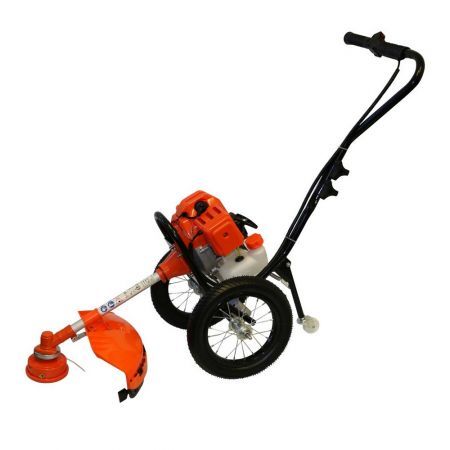Wheel Brush Cutter 62cc Petrol Engine Walk Behind