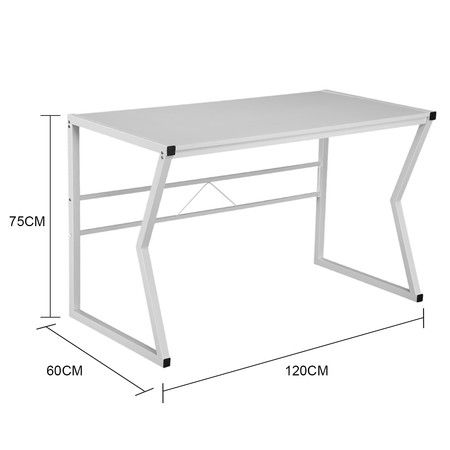 K Shaped Computer Desk Home Office Desk Workstation Gaming Study ...