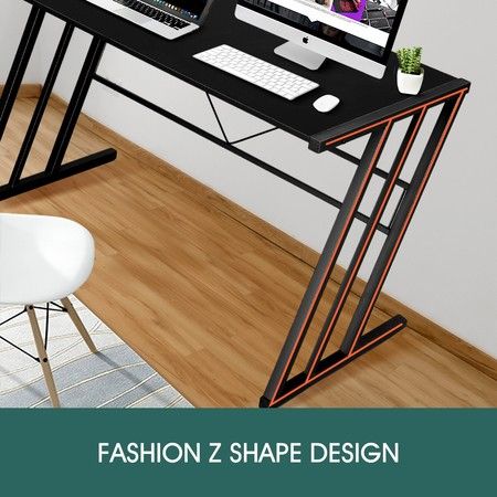 Z Shaped Leg Computer Desk Home Office Gaming Desk Study Writing Work ...