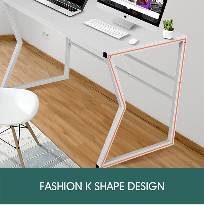 K Shaped Computer Desk Home Office Desk Workstation Gaming Study ...