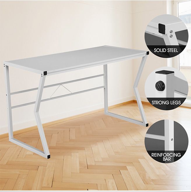 K Shaped Computer Desk Home Office Desk Workstation Gaming Study ...